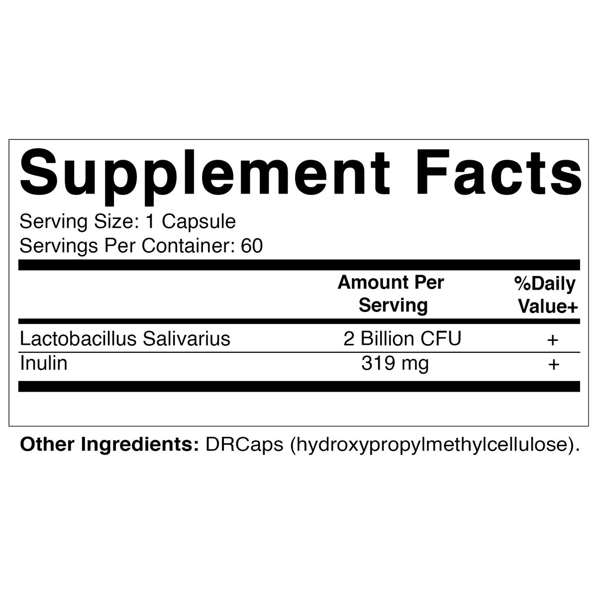 Lactobacillus Salivarius 2 Billion - 60 DR Capsules – Vitamatic