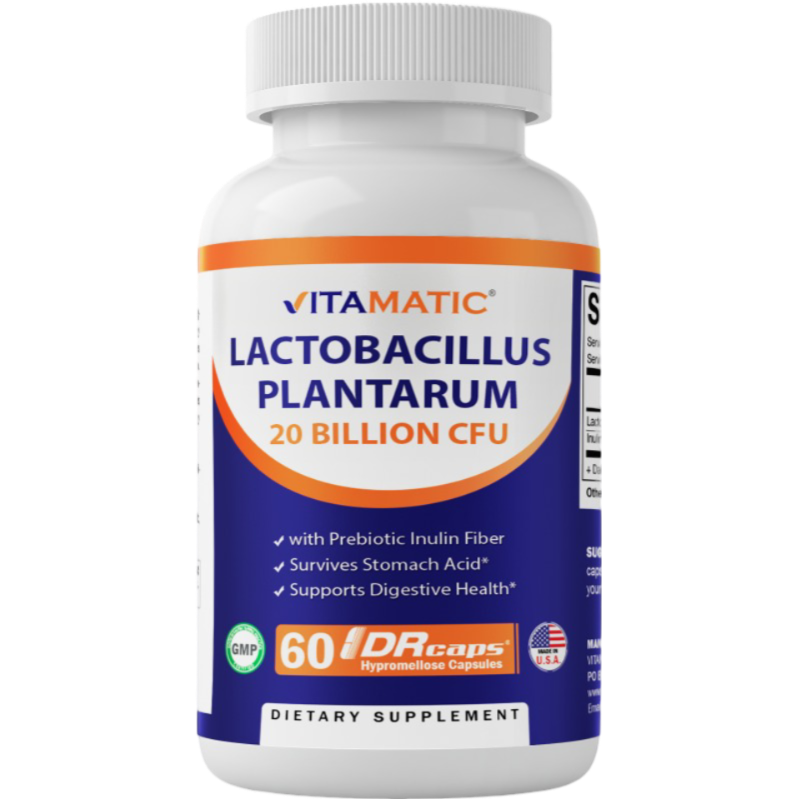 Lactobacillus Plantarum 20 Billion - 60 DR Capsule – Vitamatic