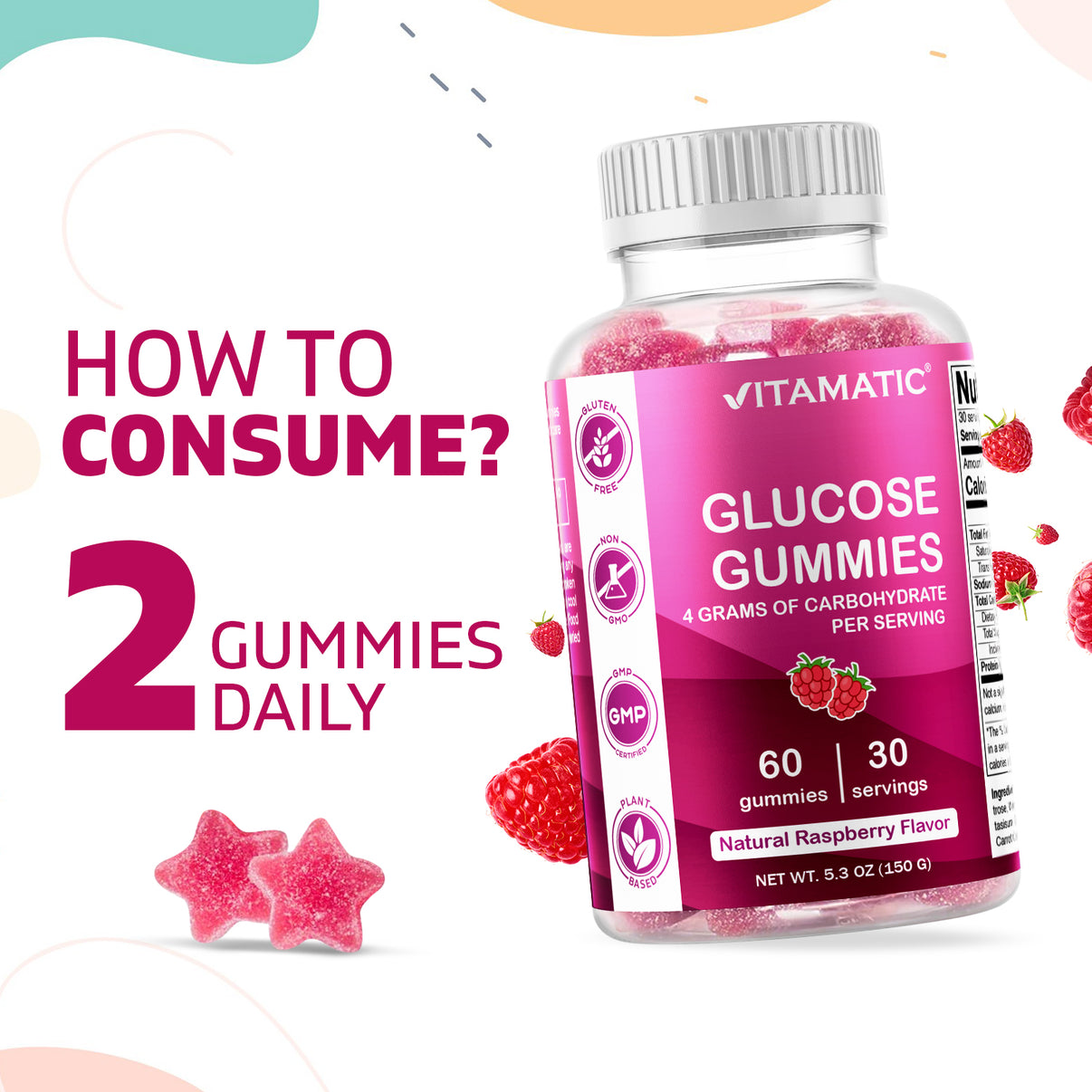 Glucose Gummies - 60 Gummies – Vitamatic