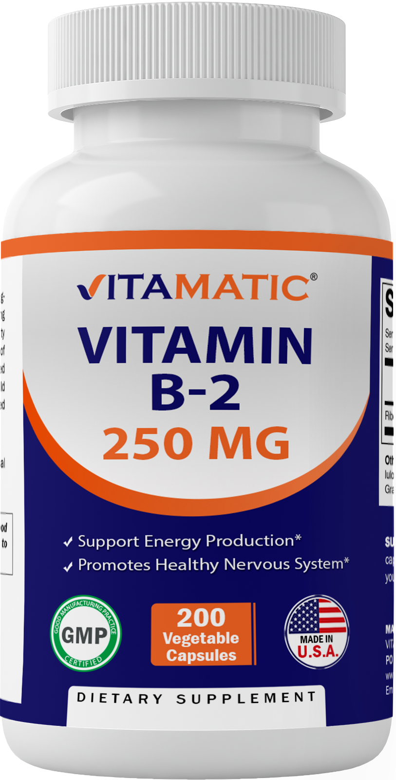 Vitamin B2 250 mg 200 Capsules – Vitamatic