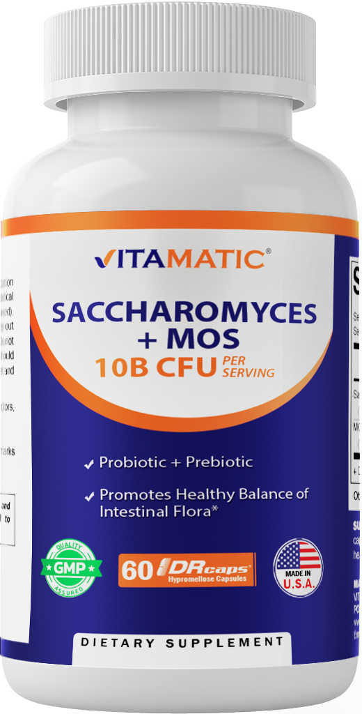 Saccharomyces Boulardii Probiotic 10B per Serving + Yeast Extract 300 ...