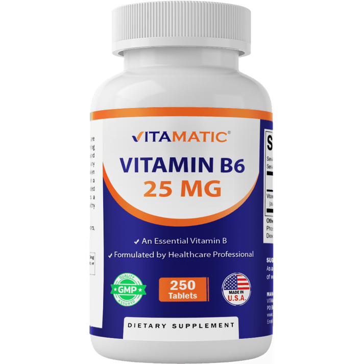 Vitamin B6 25 mg - 250 Tablets – Vitamatic