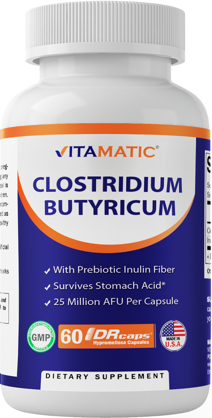 Clostridium butyricum 25 Million 60 DR Capsules – Vitamatic
